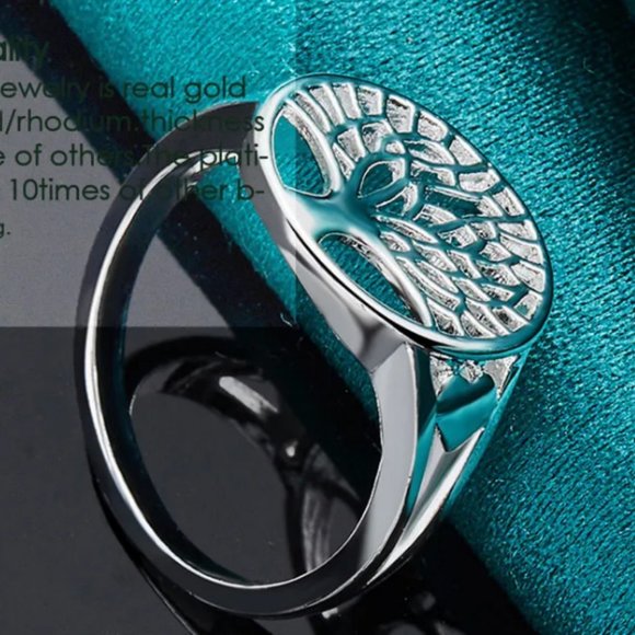 Masonic Ring | Accessories | Silver Circle Tree Of Life Ring ...